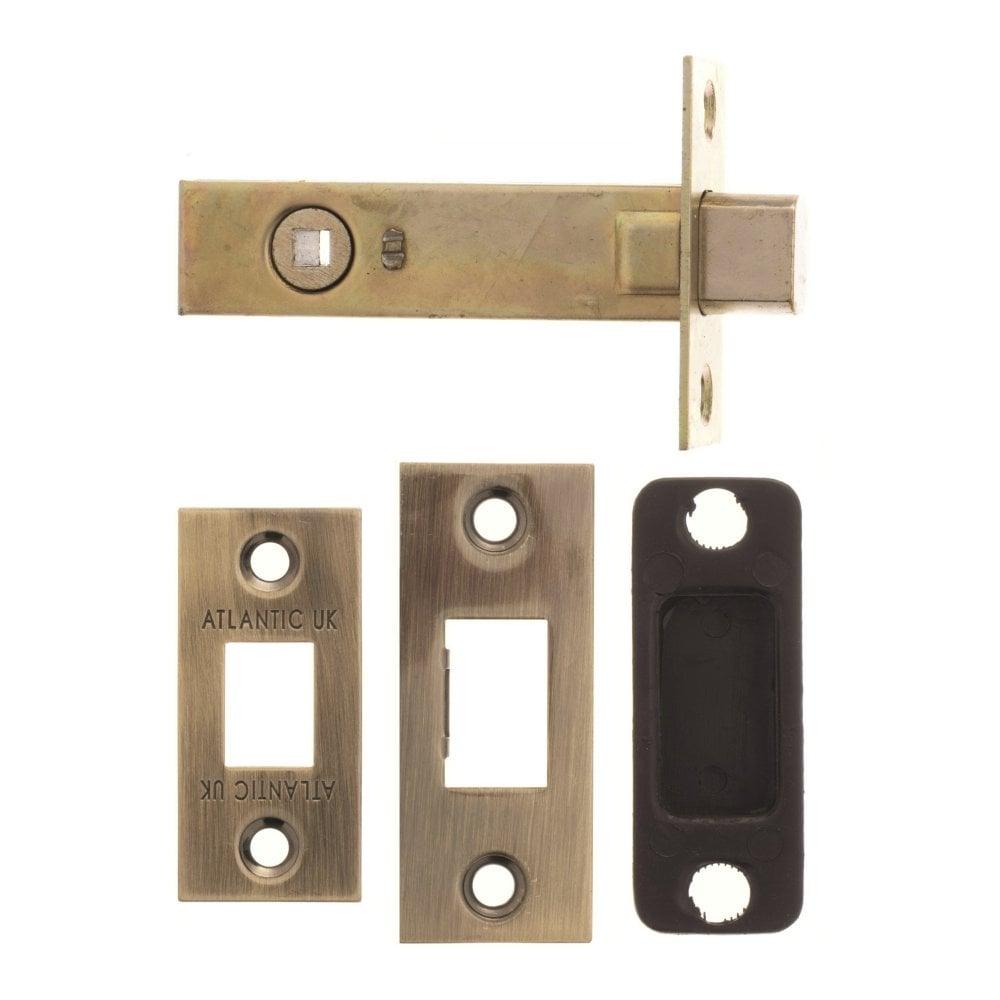Atlantic Tubular Deadbolt 3" - Antique Brass